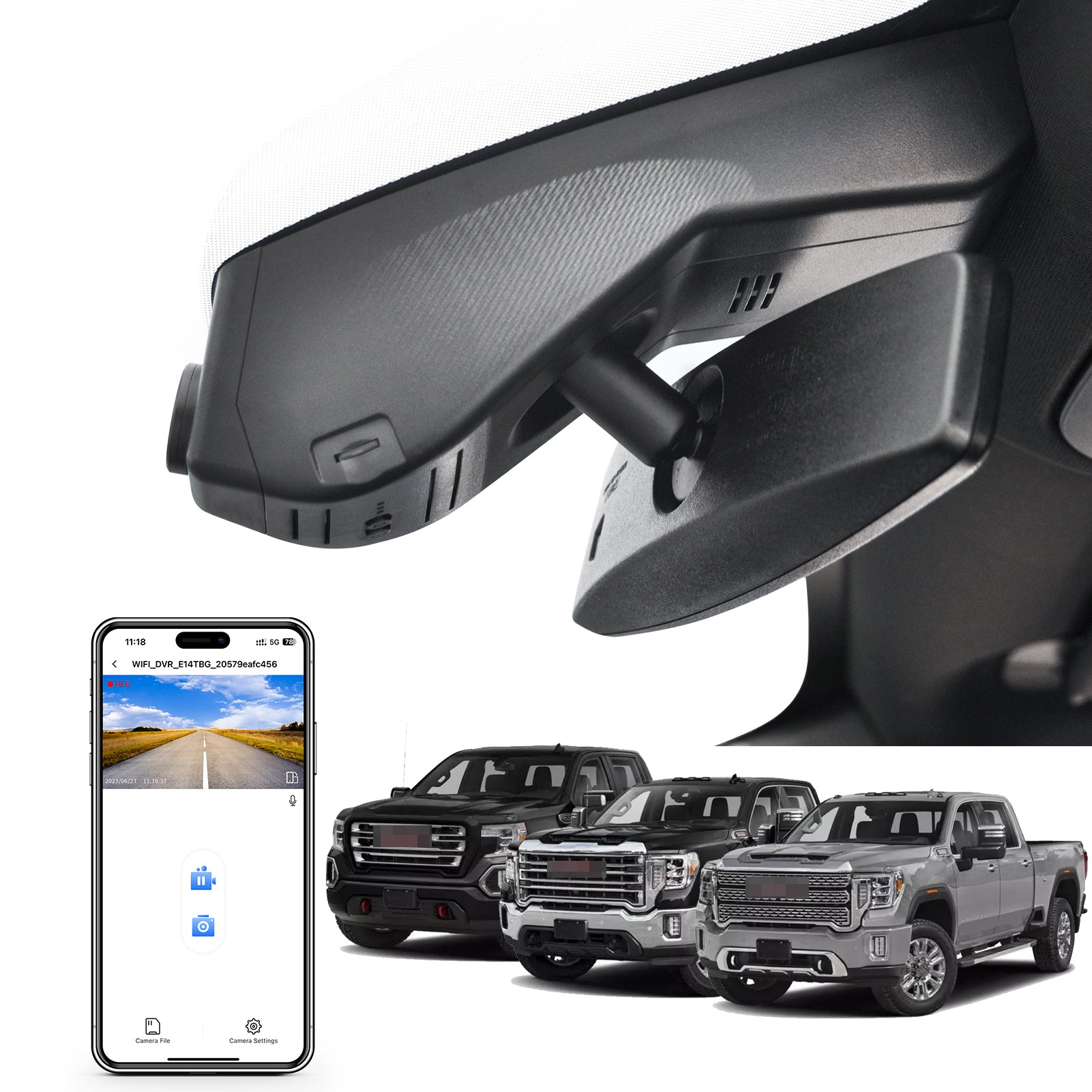 Mangoal Tech dash cam for GM-GMC-Sierra