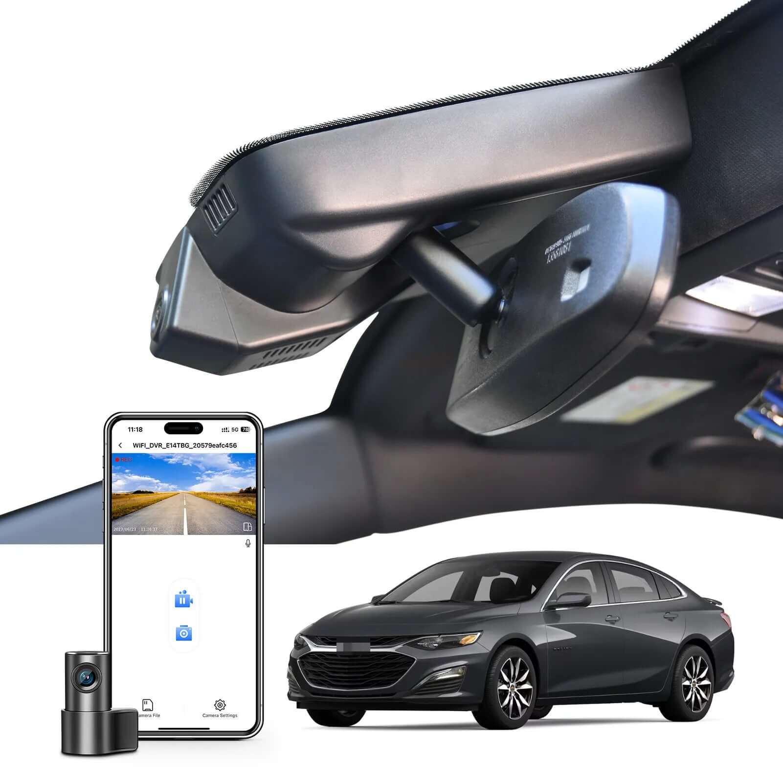 Mangoal tech Front and Rear Cameras Custom fit for Chevy Malibu (Model A)