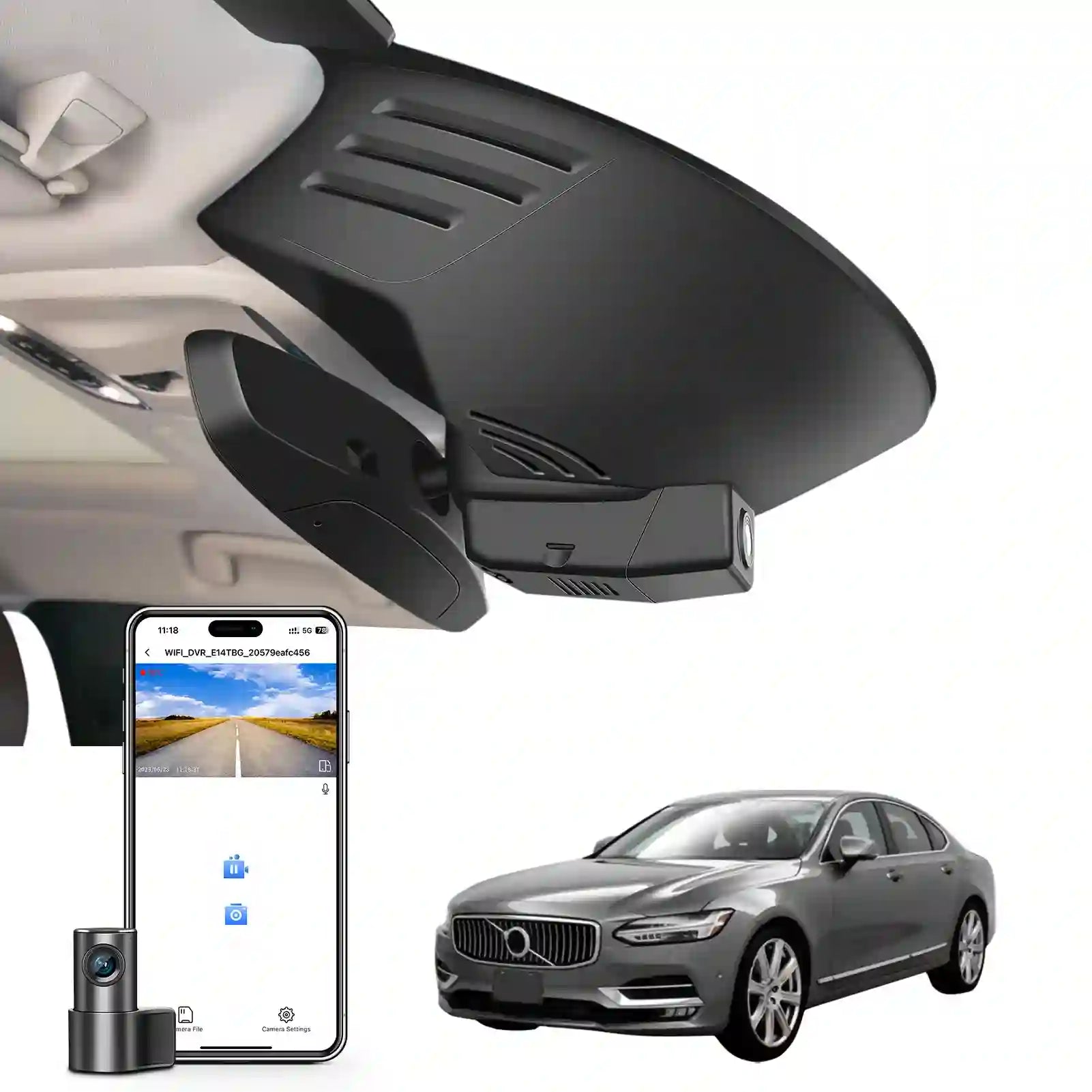 Motion Sensor Dash Cam for Volvo S90 & V90