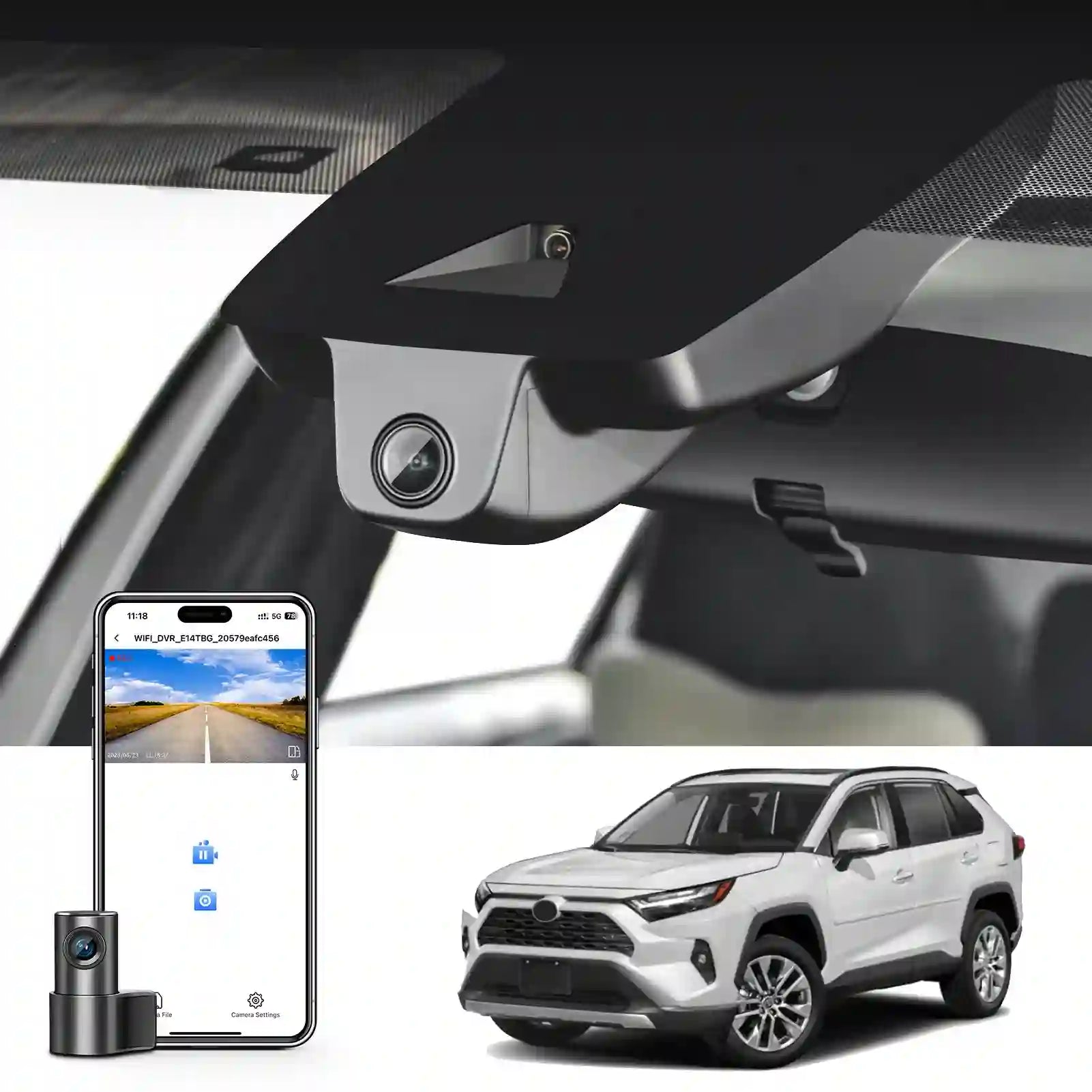mangoal tech Car Security Camera Custom install for Toyota RAV4 Hybrid